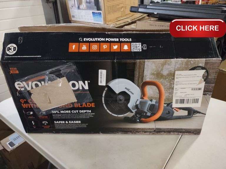 Evolution power tool electric 9" cutting - Rideau Auctions