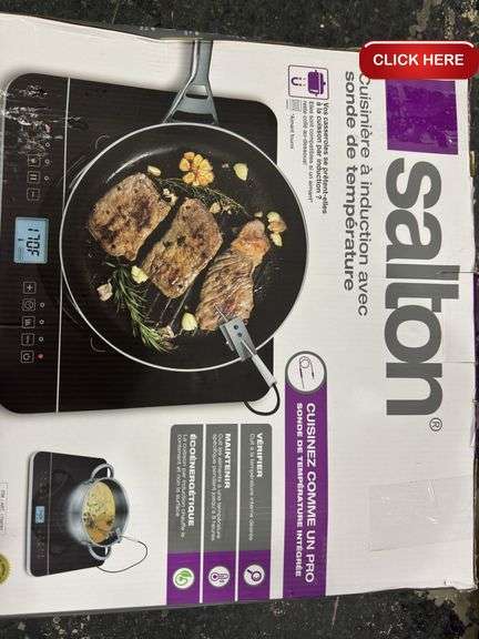Salton induction cooktop with temperature probe - Rideau Auctions