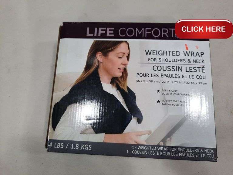Life comfort weighted wrap for shoulders and neck 4lbs - Rideau Auctions