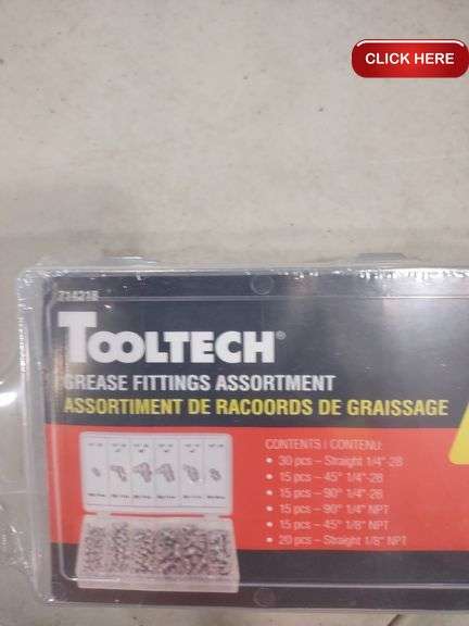Tool tech 110pc grease fittings assortment - Rideau Auctions