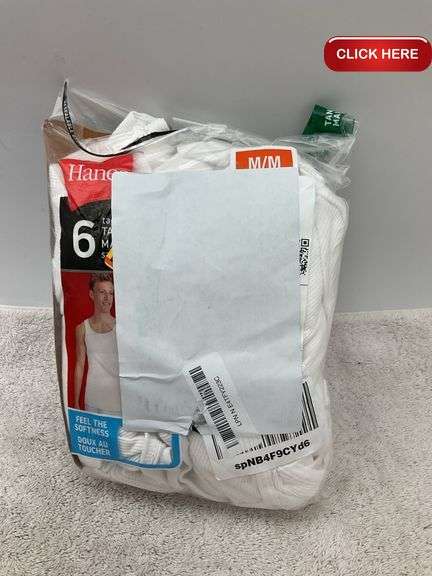 Hanes 6 Pk T Shirts Medium Rideau Auctions