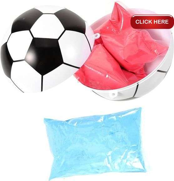 Gender reveal soccer ball - Rideau Auctions