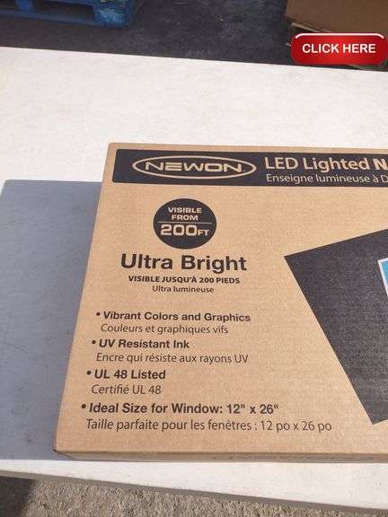 Newon led lighted nano sign - Rideau Auctions