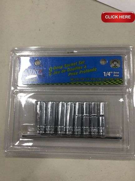 Matrix 9pc Deep Socket Set 1/4” Drive - Rideau Auctions