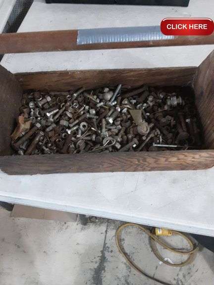 Basket with assorted nuts and bolts - Rideau Auctions