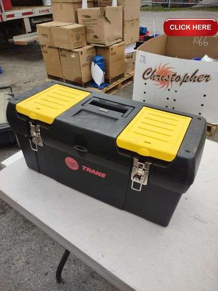 Trane / Stanley toolbox & accessories inside - Rideau Auctions