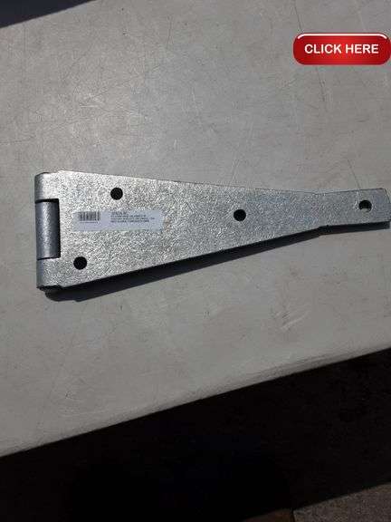 11pc 10" galvanized HD strap hinge - Rideau Auctions