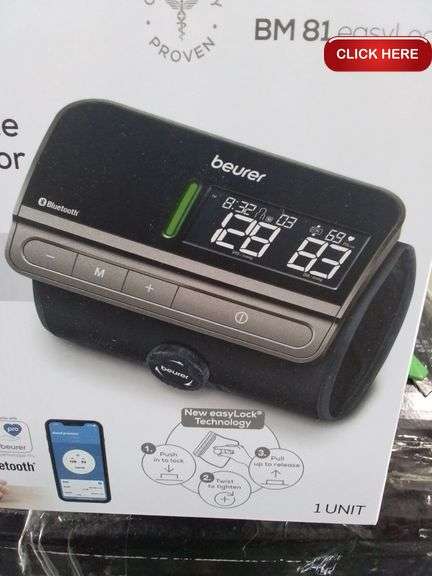 Beurer Germany Bluetooth one-piece blood pressure monitor - Rideau Auctions