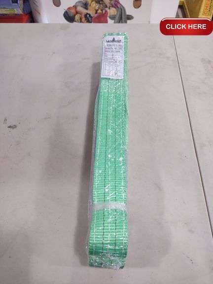 2" landhonor 2ton webbing sling (green) - Rideau Auctions