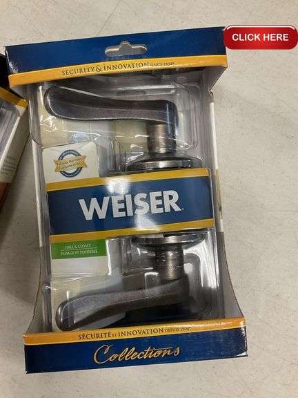 Weiser hall & closet handle(nickel) - Rideau Auctions