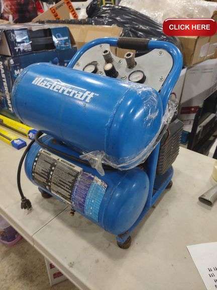 MasterCraft electric 5 gallon air compressor - Rideau Auctions