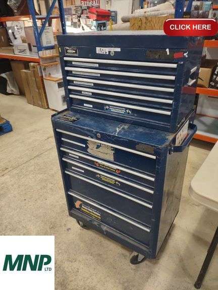 MasterCraft 2pc blue rolling tool box - Rideau Auctions