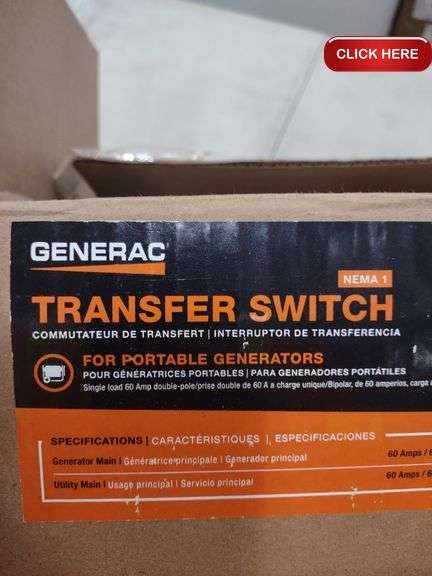 Generac transfer switch - Rideau Auctions