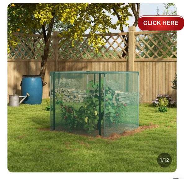 Outsunny Galvanized Steel Crop Cage - Rideau Auctions