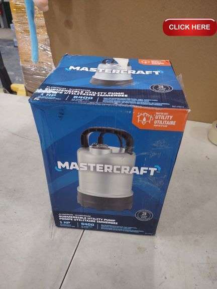MasterCraft submirsable utility pump - Rideau Auctions