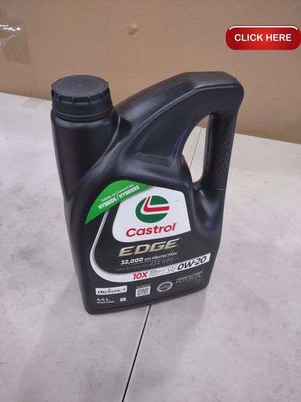 Castrol edge sae 0w-20 motor oil - Rideau Auctions