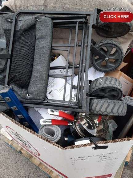 Mixed skid of broken items, damaged, missing pieces - Rideau Auctions