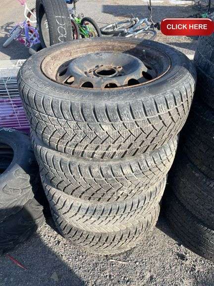 (4) 205/55R16 Tires On Rims - Rideau Auctions