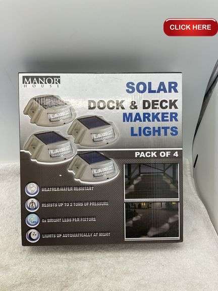 Solar dock and deck marker lights - Rideau Auctions