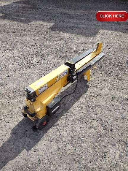 5 ton yellow electric wood splitter - Rideau Auctions