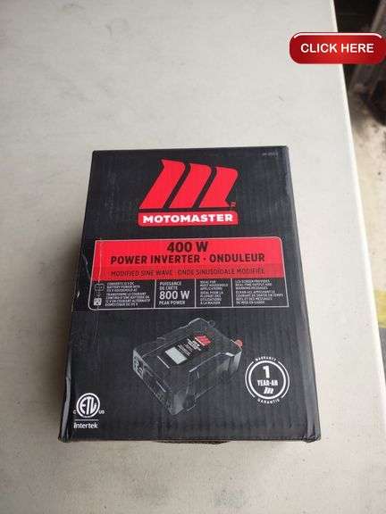 Motomaster 400w power inverter - Rideau Auctions