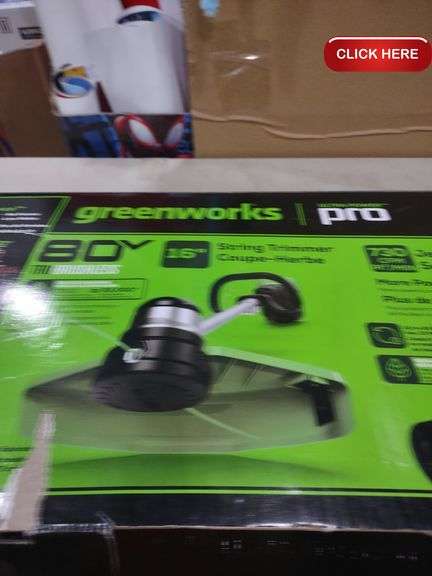 Greenworks pro 80v string trimmer/jet blower combo kit - Rideau Auctions