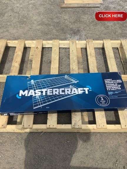 Mastercraft 2-shelf heavy duty wall storage system - Rideau Auctions