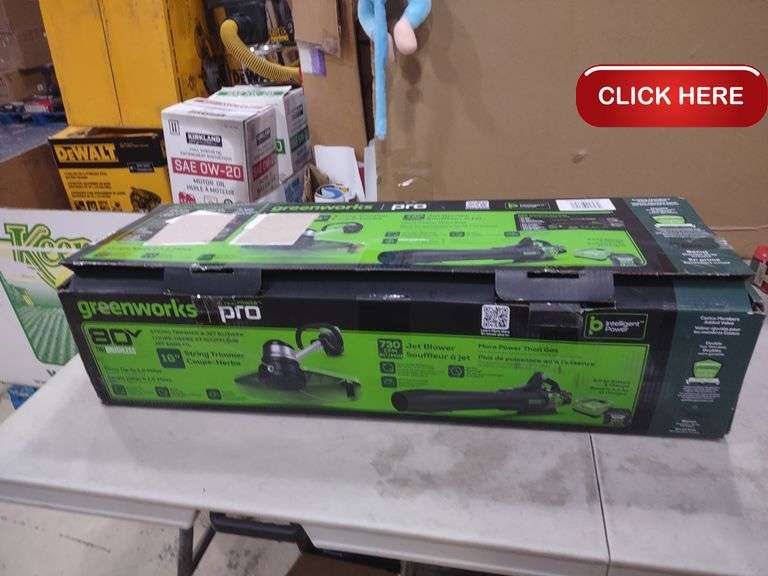 Greenworks pro 80v string trimmer/jet blower - Rideau Auctions
