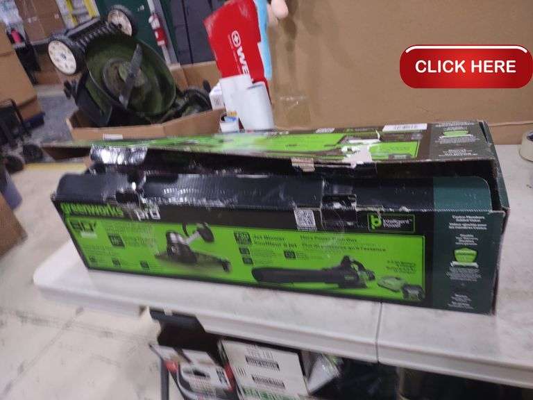 Greenworks pro 80v string trimmer/jet blower combo kit - Rideau Auctions