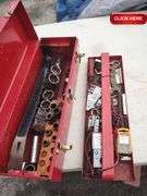 MasterCraft red tool box and accessory's inside - Rideau Auctions