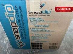 Snap clip suspended ceiling system - Rideau Auctions