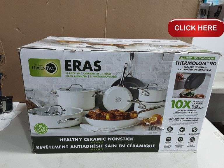 GreenPan Eras 11-Piece Cookware Set - Rideau Auctions