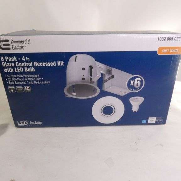 Commercial Electric LED Lighting Kit, White/6 Pack - Rio Grande Trade