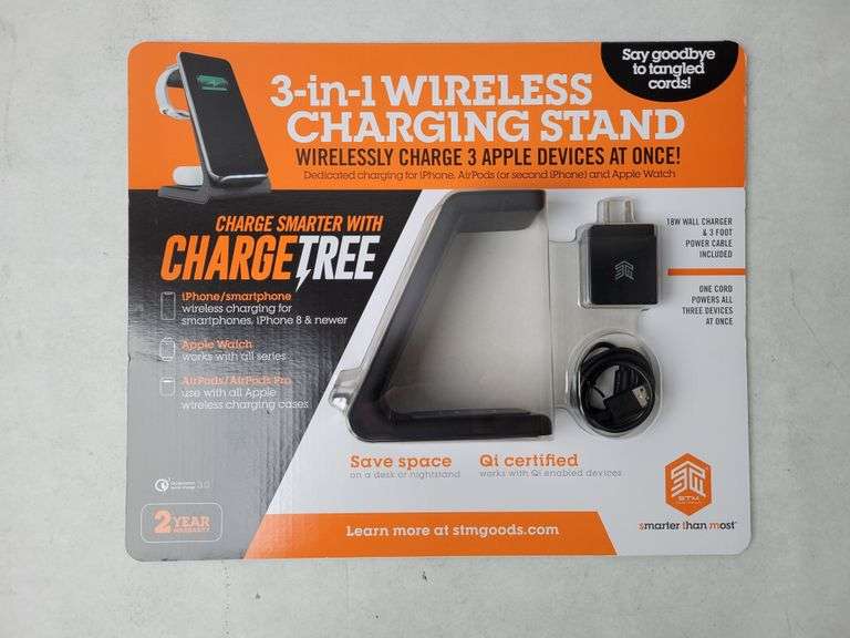 STM Multi-Device Wireless Qi Certified 3-in-1 Charging Stand - Rio ...