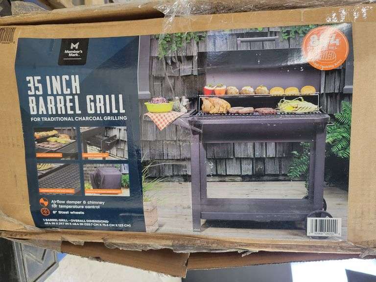 Member's Mark 35" Barrel Charcoal BBQ Grill - Rio Grande Trade
