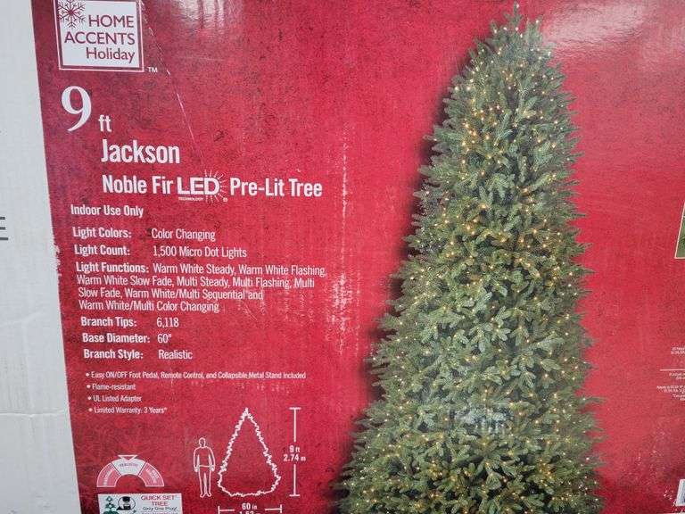 Home Accents 9ft Jackson Noble Fir LED Pre-Lit Tree - Rio Grande Trade