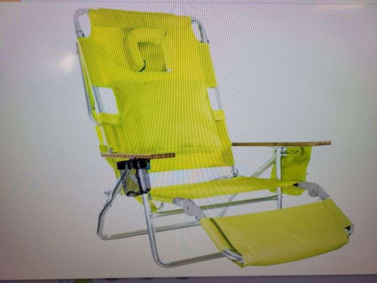 Ostrich Deluxe 3 in 1 Beach Chair with Face Opening, Green - Rio Grande ...