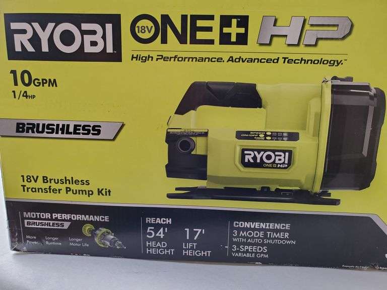 Ryobi 18 Watt Brushless Transfer Pump Kit - Rio Grande Trade