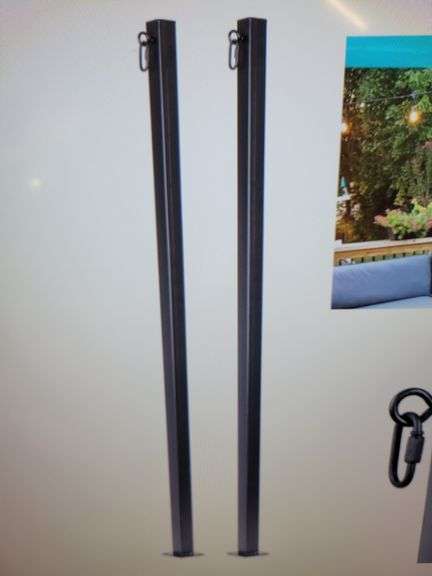 Meruzy String Light Poles 2 Pack, Lights not included - Rio Grande Trade