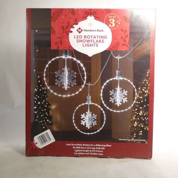 Member's Mark LED Rotating Snowflake Lights, Set of 3 - Rio Grande Trade