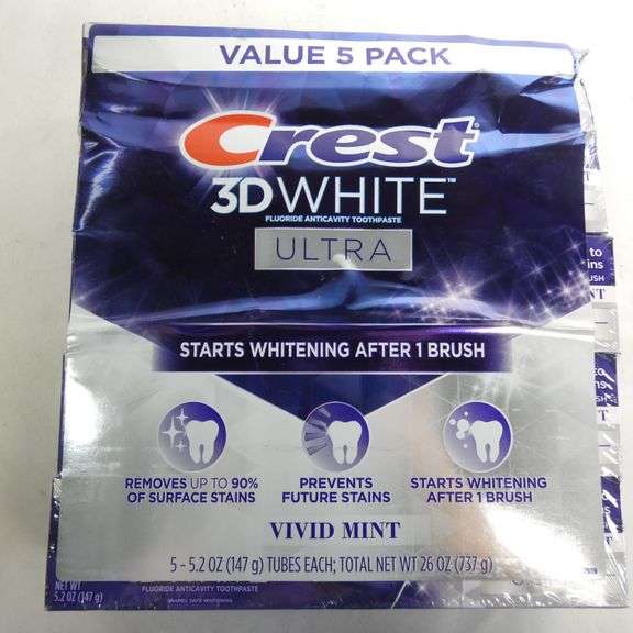 Crest 3D White Toothpaste Value 5 pack, Lot of 2 - Rio Grande Trade