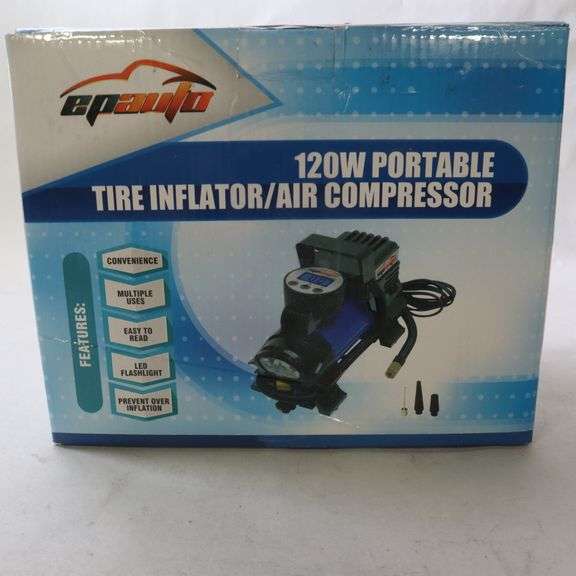 EpAuto 120W Portable Tire Inflator/Air Compressor - Rio Grande Trade