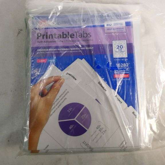 Avery Printable Self-Adhesive Plastic Tabs, 1-3/4" - Rio Grande Trade