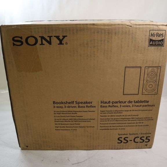 Sony Bookshelf Speaker 3-Way, 3-Driver, Bass Reflex - Rio Grande Trade