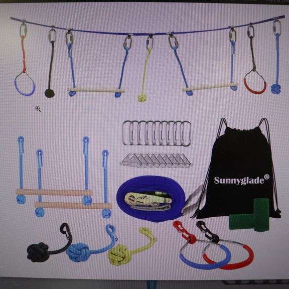 Sunnyglade 40FT Ninja Obstacle Course Kit for Kids - Rio Grande Trade