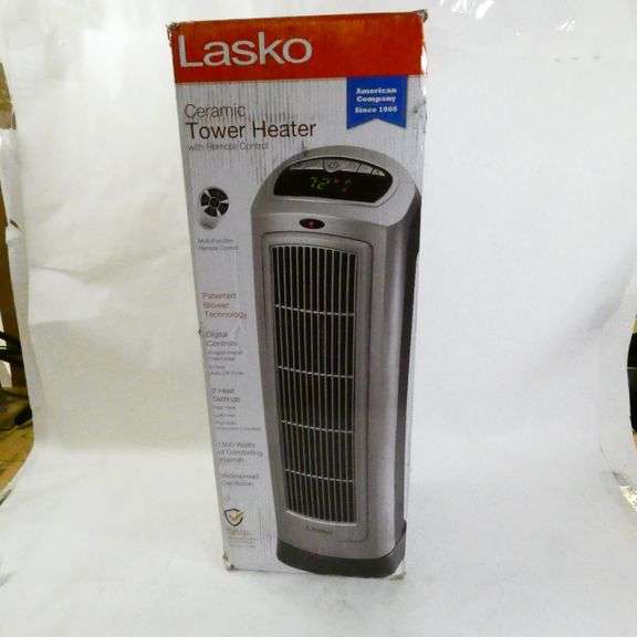 Lasko Remote Control Ceramic Tower Heater With Digital Display - Rio ...