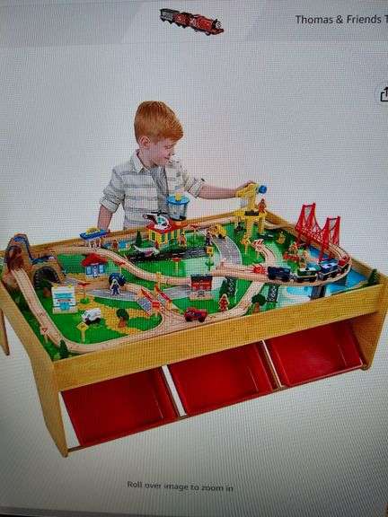 KidKraft Waterfall Mountain Train Set & Table, 51.97"x19.29"x6.3" - Rio ...