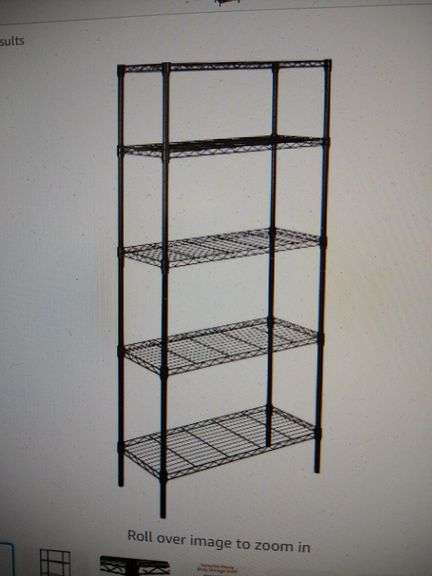 Amazon Basics 5 Shelf Heavy Duty Steel Wire Rack, Black, 14"x72"x36 ...