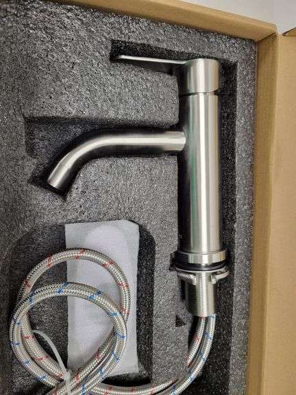AMAZING FORCE Bathroom Faucet with Pop Up Drain Assembly, Brushed ...