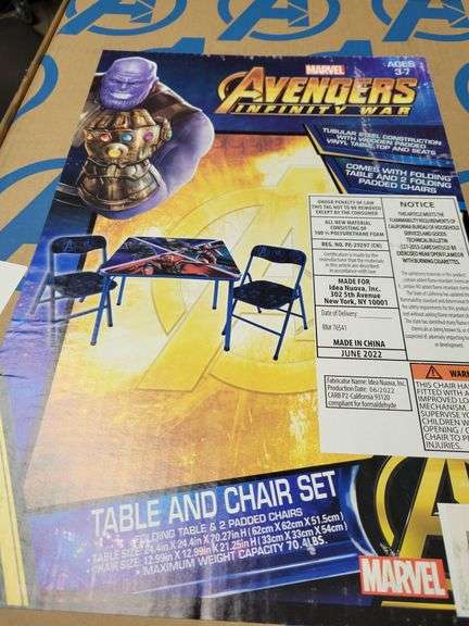 Marvel Avengers Infinity War Table and Chair Set - Rio Grande Trade